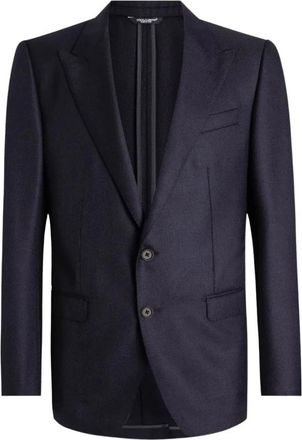 Dolce & Gabbana Homme, Costumes, Bleu, Taille: XL Veste Taormina en laine &agrave; simple boutonnage