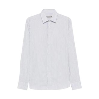 Canali Chemise ray&eacute;e - Homme - Chemises - Blanc - Taille: M