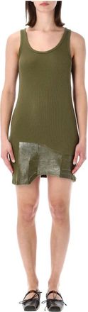 Maison Margiela Femme, Robes, Vert, Taille: 40 FR Taped Rib Mini Dress
