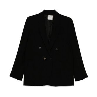 Forte_Forte Schwarze Jacke f&uuml;r Frauen Aw25 - - Jackets - Damen - Schwarzk - S