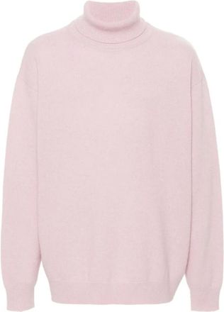 Dries Van Noten Homme, Pulls, Rose, Taille: M Pull en Laine M&eacute;rinos Rose Clair