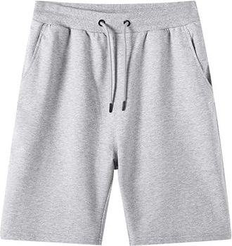Generic Short court pour homme avec poches profondes, short ample, adapt&eacute; pour la course, la maison pour les loisirs, gris, 4XL