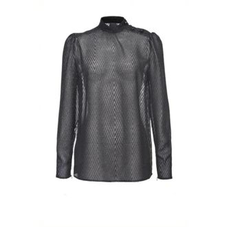 Pinko Fil Coupe Bluse Eleganter Stil - - Blouses & Shirts - Damen - Schwarzk - M