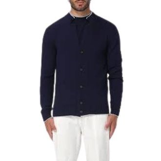 Eleventy Homme, Pulls, Bleu, Taille: M Cardigan
