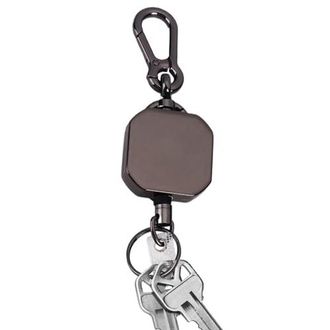 Generico Porte-cl&eacute;s r&eacute;tractable haute r&eacute;sistance | Anneau pour cl&eacute;s avec cha&icirc;ne | Porte-carte r&eacute;tractable - Pour ext&eacute;rieur, voyage, sport, &eacute;v&eacute;nements, festival
