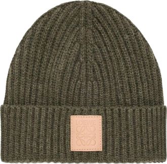 Loewe Caps & Mützen - LOGO BEANIE DARK KHAKI - Gr. ONE SIZE - in Grün - für Damen