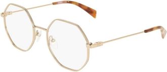Liu Jo Femme, Accessoires, Jaune, Taille: 52 MM Geometric Optical Frame