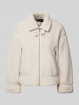 Only Regular Fit Teddyjacke mit Kunstleder-Details Modell MICHELLE
