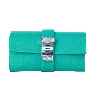 Herm&egrave;s Pre-owned Medor Clutch - Femme - Pre-owned - Vert - Taille: ONE Size