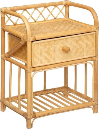 PEGANE Table de chevet / Table de nuit en rotin - Longueur 45 x Profondeur 30 x Hauteur 60 cm -PEGANE