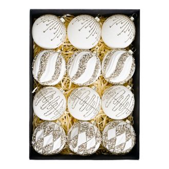 Generic Samt Weihnachtskugeln, 12 St&uuml;ck Kugeln Weihnachtsschmuck, Partyartikel F&uuml;r Wohnzimmer Schlafzimmer Fensterbank Schreibtisch