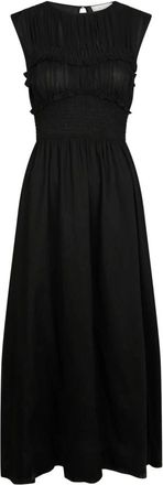 Neo Noir Femme, Robes, Noir, Taille: 38 FR Robe en Voile Noire avec Smock