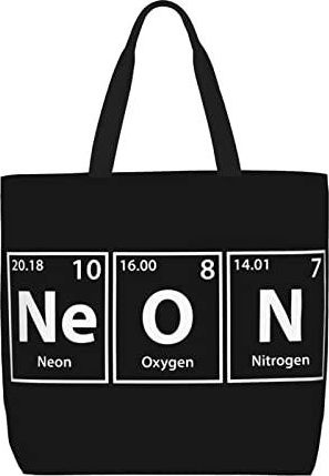 Generic Sac De Courses Tableau P&eacute;riodique Du N&eacute;on Sac De Shopping R&eacute;utilisable De Grande Capacit&eacute; Sacs En Toile, Pour Shopping, Voyage, Femmes, &Eacute;cole