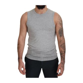 Ermanno Scervino &Auml;rmelloses Logo-Tanktop - - Tops - Herren - Grau - M