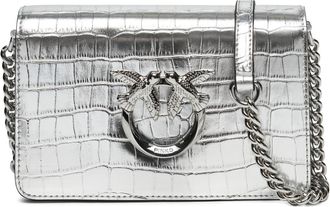 Pinko Handtasche PINKO Love Click Mini AI 24-25 PLTT 100067 A1W5 Silberfarben