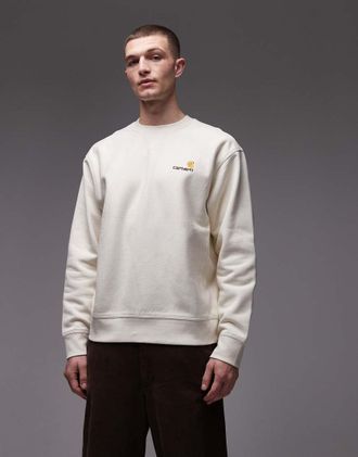Carhartt Work in Progress American Script - Sweat - Beige clair-Neutre