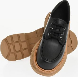 Alexander McQueen Lederschn&uuml;rschuhe Mit Klobiger Sohle Alexander McQueen