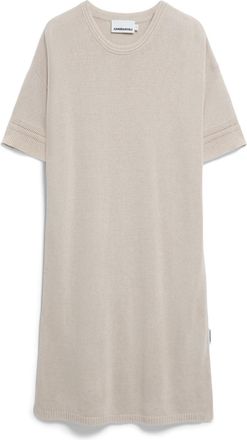 Armedangels Damen Strickkleid aus Leinen-Mix LINAA LINO Relaxed Fit Raw White