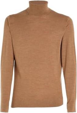 Calvin Klein Hommes Pull col roul&eacute; Superior Wool Turtle K10K110420, marron clair, XXL