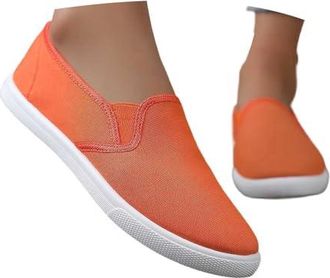 Generic Chaussures d&eacute;t&eacute; l&eacute;g&egrave;res en toile pour femme - Chaussures plates confortables - Semelle ext&eacute;rieure l&eacute;g&egrave;re - Chaussures de randonn&eacute;e respirantes - Chaus