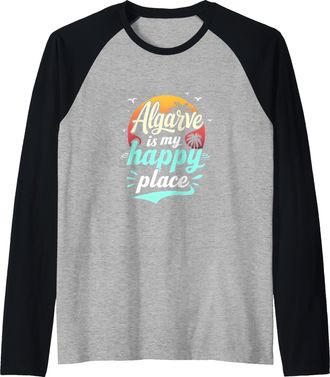 Mapanoli Design Algarve is My Happy Place Travel Vacation Spruch Portugal Raglan