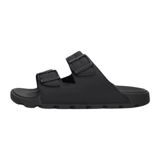 Woolrich Femme, Chaussures, Noir, Taille: 36 EU Sandales en Cuir Noir &agrave; Boucles