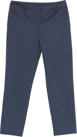 Max Mara Femme, Pantalons, Bleu, Taille: 36 FR Wkdcecco Cropped Pantalons