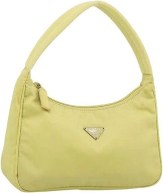Prada Pre-owned Sac bandouli&egrave;re vintage en nylon - Femme - Pre-owned - Jaune - Taille: ONE Size