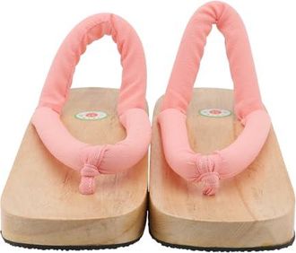 Yarnow Sandales Femme &Eacute;t&eacute; Chic Confortables Bois Style Japonais Simple Semelle Plate Antid&eacute;rapante