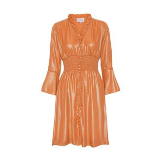 Americandreams Americandreams, Femme, Robes, Orange, Taille: 40 FR Sally Short Shimmer Dress