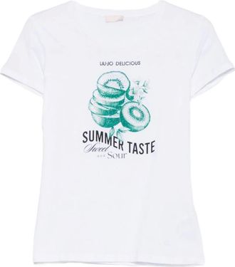 Liu Jo Femme, Tops, Blanc, Taille: 42 FR T-shirt avec imprim&eacute;