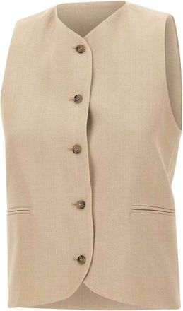 Loulou Studio Femme, Vestes, Beige, Taille: 30 FR Paco Vest