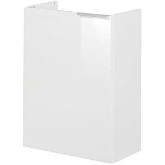 Fackelmann sbc Beckenunterschrank 45 - Glasfront Wei&szlig; - Korpus