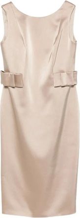 Fely Campo Femme, Robes, Beige, Taille: 42 FR Robe fourreau avec d&eacute;tail