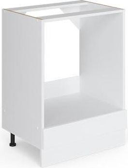 Vicco Meuble pour Four R-Line, Blanc Haute Brillance/Blanc, 60 cm, PT Ch&ecirc;ne