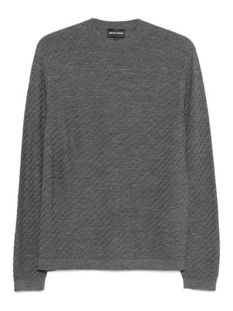 Emporio Armani Pull Col Rond - Gris