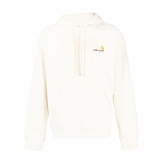Carhartt Work in Progress American Script Hoodie - - Sweatshirts & Hoodies - Herren - Beige - XL