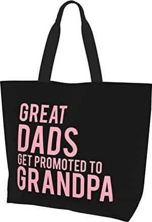 AOOEDM Grands papas sont promus au grand-p&egrave;re sac fourre-tout r&eacute;utilisable en toile pour femme