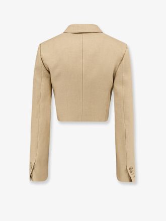 Max Mara Womens Blazer Mxsbuono Linen Beige Blazers Jacket