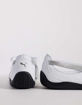 Puma Speedcat Ballet Nova - Ballerines - Blanc m&eacute;tallis&eacute;