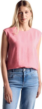 Street One Damen A321666 Top Mit Häkelkante, Fun Peach, 38 EU
