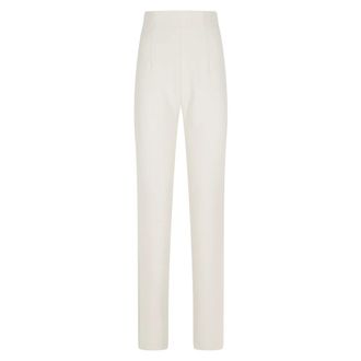 Alberta Ferretti Femme, Pantalons, Blanc, Taille: 36 FR Straight Pantalons