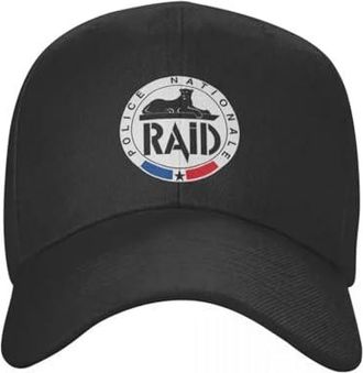 Generic Casquette dHomme, Casquette Baseball la Police fran&ccedil;aise personnalis&eacute;e Raid pour Hommes Casquette Papa Ajustable pour Femmes Casquettes Streetwear Cas