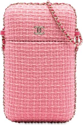 Chanel Hobo Bags - Tweed Chain Around Phone Holder - Gr. unisize - in Gold - für Damen