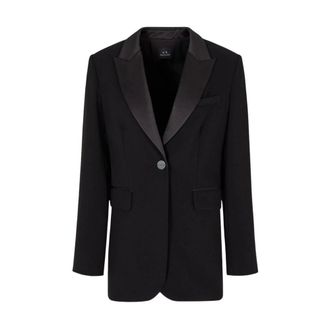 A|X Armani Exchange Femme, Vestes, Noir, Taille: 42 FR Giaccia in Raso ASV