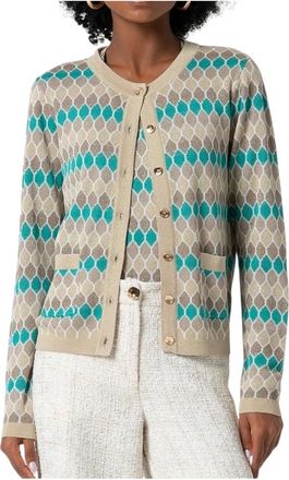 Fracomina Femme, Pulls, Multicolore, Taille: 38 FR Cardigan