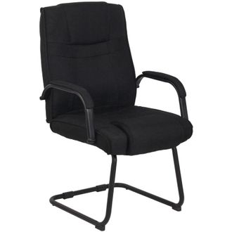 Clp Chaise visiteur Attila tissu Noir / Noir