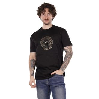 A|X Armani Exchange Regular Fit T-Shirt mit verschwommenem Logo-Effekt - - Tops - Herren - Schwarzk - S