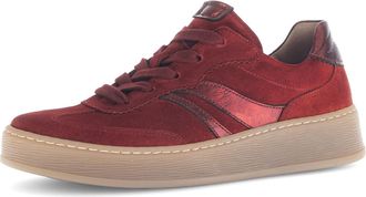 Gabor Damen Low-Top Sneaker, Frauen Sneaker,fersen-Riemen,gefuettert,gesundheits-Schuhe,komfortable,Kunst-Stoff,weit,damasco/Bordo,35 EU / 2.5 UK