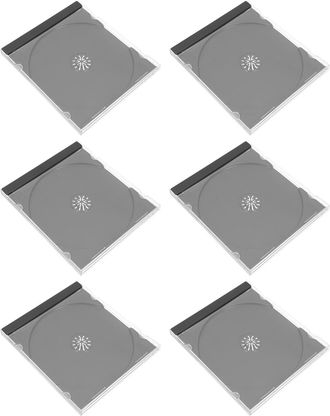 Cabilock 6 Stück Teiliges Eckige CD Aufbewahrungsbox aus Transparentem Kunststoff Langlebige DVD Lagerbox für Sicheren Schutz und Einfache Handhabung Praktisch